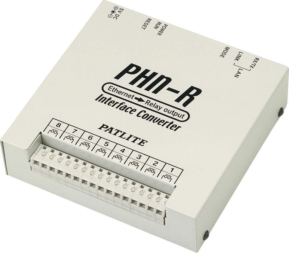 インターフェースコンバータ PHN-R （LAN⇔リレー） | パトライト ｜ 製品情報 ｜ MEKASYS（メカシス）