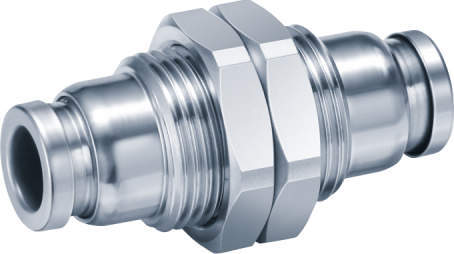 FDA適合・SUS316ワンタッチ管継手 KQG2-Fシリーズ｜隔壁ユニオン KQG2E | SMC ｜ 製品情報 ｜ MEKASYS（メカシス）